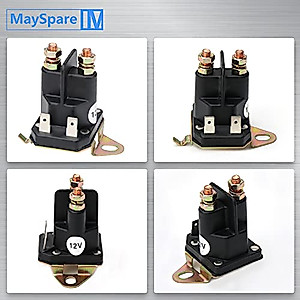 MaySpare Starter Solenoid for Husqvarna 192507 Lawn Tractor Starter Solenoid 725-06153A 725-06153 Compatible with MTD Troy Bilt Yard Man 12VDC