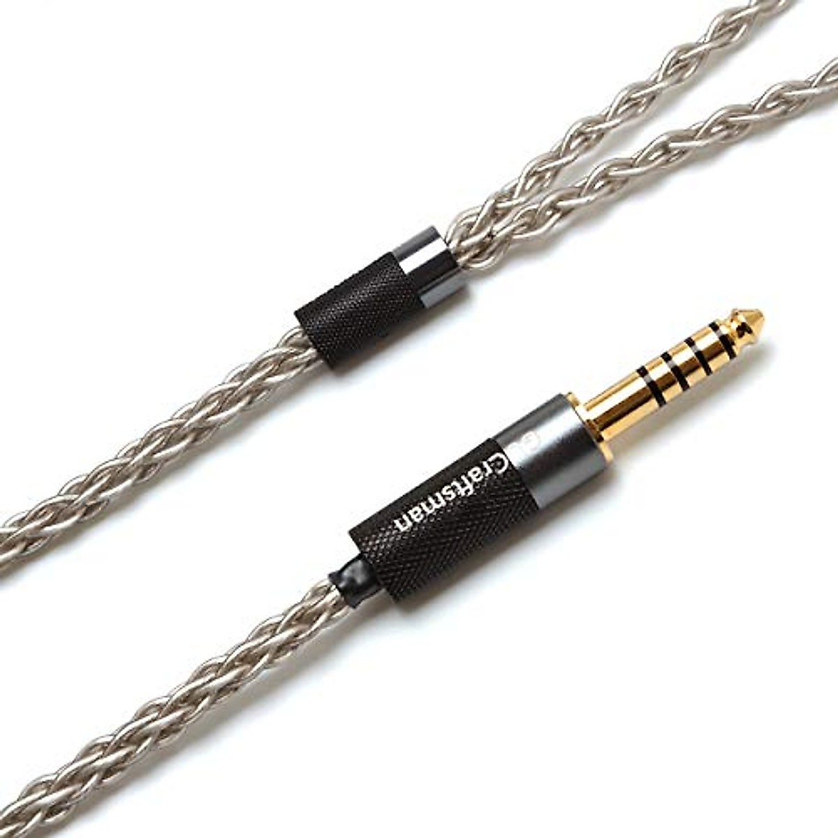 GUCraftsman 6N Single Crystal Silver Upgrade Headphones Cable 2.5mm/4.4mm Balanec Headphone Upgrade Cables for Audio Technica ATH-ESW990H MSR7B ESW950 AP2000 ES770H SR9 ADX5000 A2DC (4.4mm Plug)