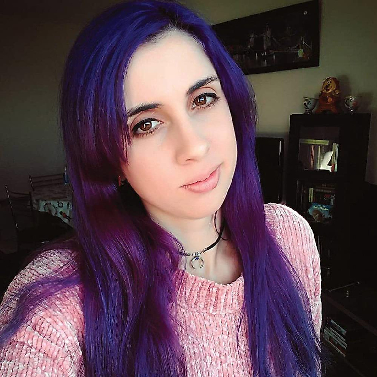 MANIC PANIC Violet Night Hair Dye – Classic High Voltage - Semi Permanent Hair Color - Cool Dark Purple Color - For Dark & Light Hair - Vegan, PPD & Ammonia-Free - For Coloring Hair on Men & Women