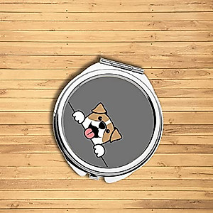 Cosmetic Mirror Gifun Metallica Have with Tongue Out Dog