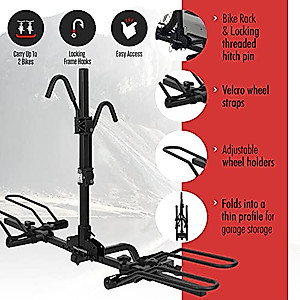 Hollywood Racks, Trail Rider, Hitch Mount Rack, 1-1/4'' and 2'', Bikes: 2