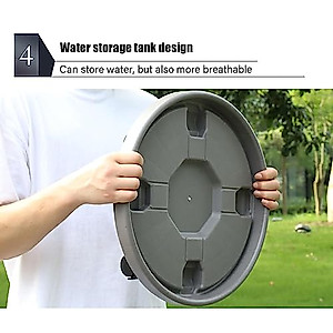 RUDINO,Plant Caddy,Plant Stand with Wheels,Rolling Plant Stand,Planter Caddy with Wheels,Plant Caddy with Wheels Heavy Duty,Round Flower Pot Mover with Wheels,Suitable for Indoor Planters, Balconies