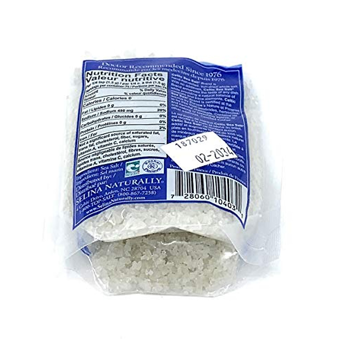 Celtic Sea Salt Light Grey Coarse Salt, 1/4 Pound, 4 Oz