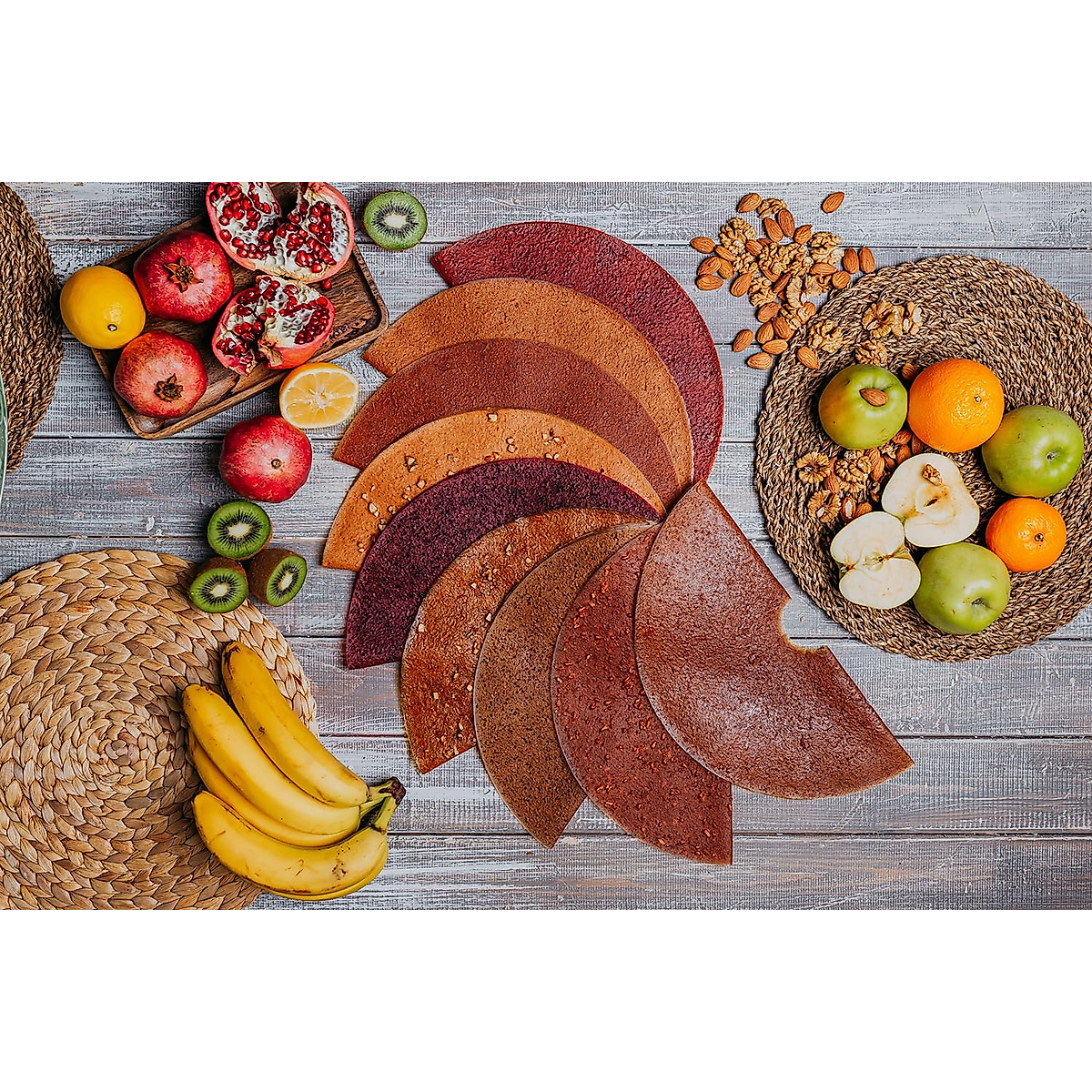 2 Fruit Leather Silicone Dehydrator Sheets with EDGES fits Elite Gourmet EFD-319 Round Dehydrators NON-Toxic Lip EFD319 Mold Hold Batter Liquids Fruit Roll Up Fruit Leather Circle ReUsable Flexible