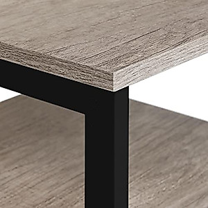 Yaheetech Nightstand with 2 Drawers and Open Shelf, Bedside Table Bedside Cupboard with Adjustable Feet, Wooden Bedside Cabinet Sofa Side Table End Table for Bedroom/Small Space, Gray