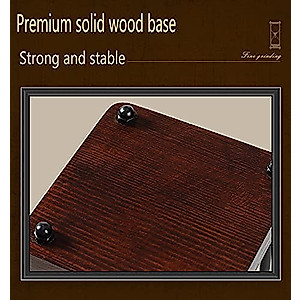 BAWAQAF Square Wood Bottom Glass Hourglass 60 Minutes Time Timer Interesting Home Ornaments Sandglass Kitchen Hour Meter Golden Sand Clock, Black