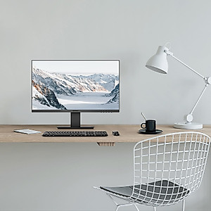 KOORUI 24 Inch Computer Monitor Full HD 1920 x 1080p VA Display 75Hz 3000:1 Contrast Ratio with HDMI, VGA, Frameless, 75 x 75 mm VESA Mountable, Ergonomic Tilt, Black