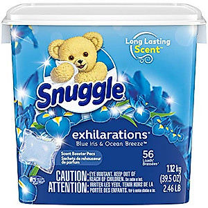 Snuggle Exhilarations In Wash Laundry Scent Booster Pacs, Blue Iris & Ocean Breeze, 56 Count