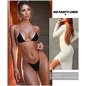 Doslinker G String Thongs for Women,Cotton Sexy Cheeky Panties T-back Tangas Low Rise Hispter Underwear for Women S-XL