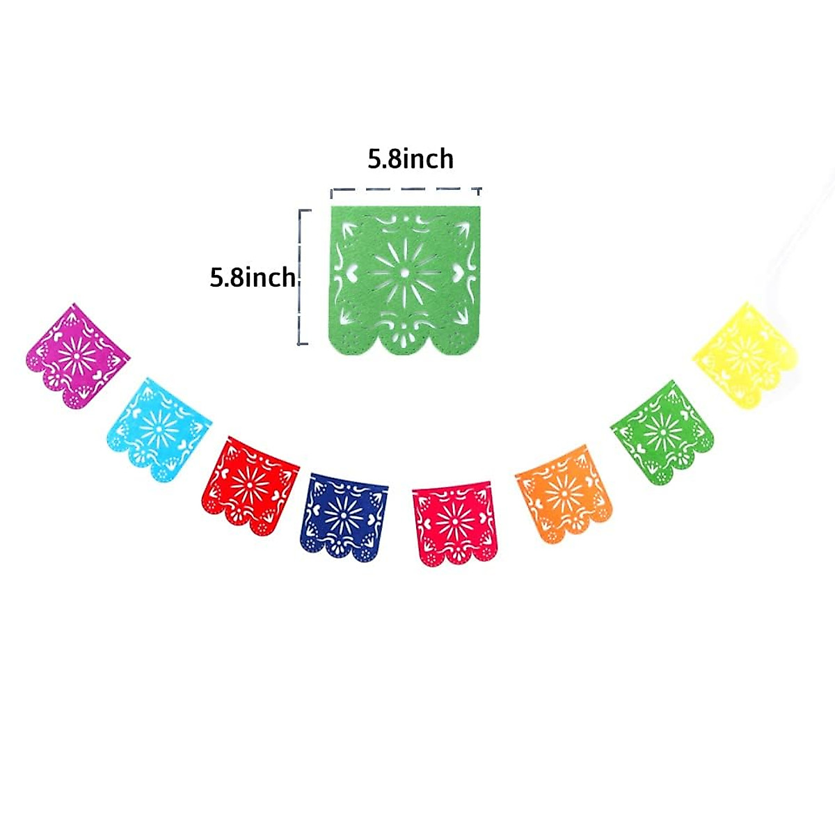 Fiesta Party Decorations with Paper Fans, Mexican Fiesta Cinco De Mayo Streamer Picado Banner Backdrop for Fiesta Taco Party Wedding Bridal Baby Shower Birthday Party Supplies