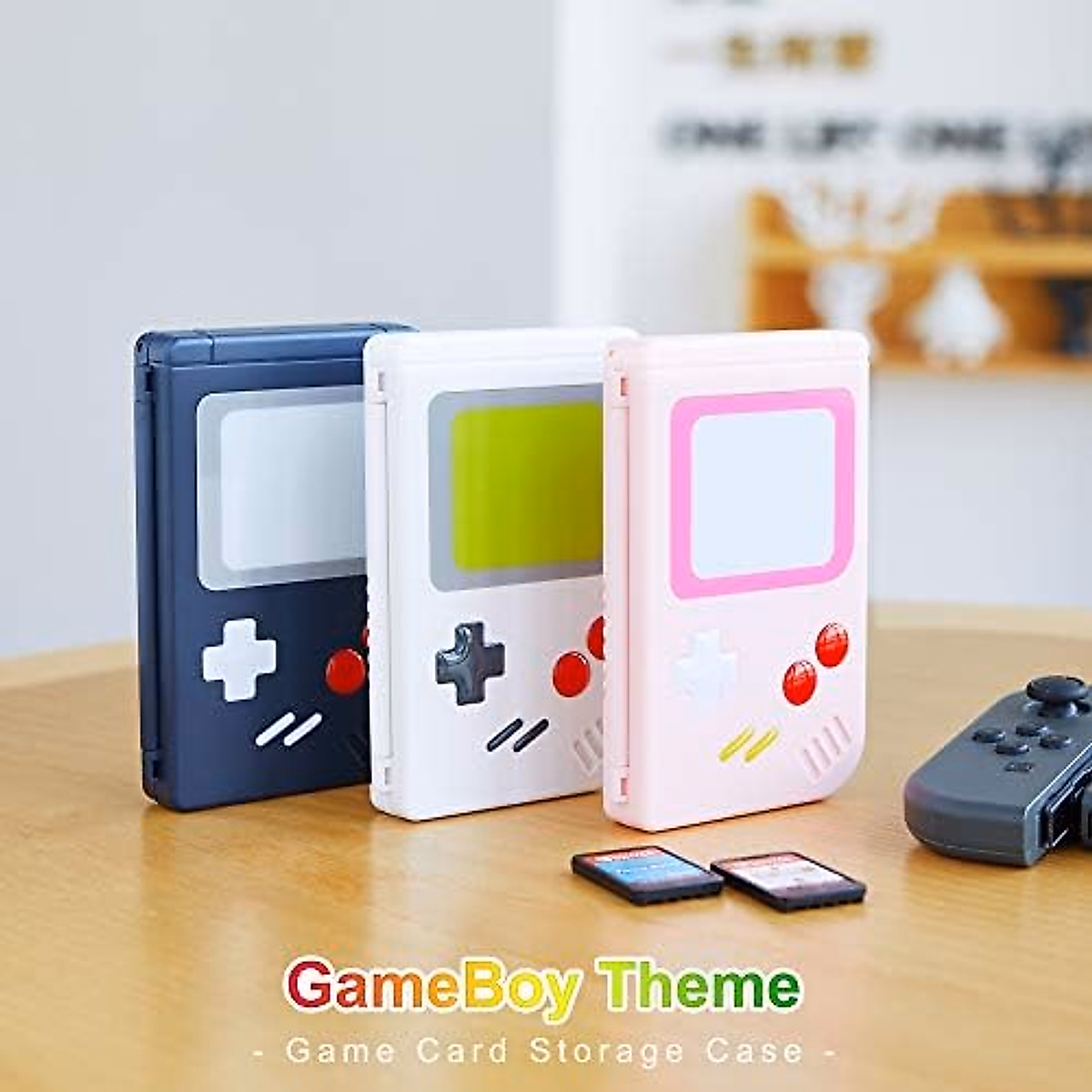 Game Card Case for Nintendo Switch (2019 & 2021 OLED),Nintendo Switch Lite,10 Game Cards & 10 Memory SD Cards Strorage Holder, Gameboy Portable Slim/Small Size Case White
