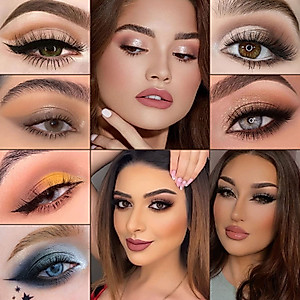 Nude Naked Eyeshadow Makeup Palette 18 Shade - Natural Brown Soft Makeup Looking,High Pigment Matte Shimmer Eyeshadows Pallet,Waterproof & Blendable & Long Lasting Eyeshadow,Elegant Eyes Makeup