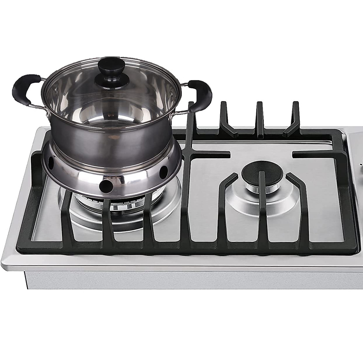 IEUYO Universal Wok Support Ring Wok Rack Wok Stand for Most Woks Kitchens and Restaurants Use Stainless Steel Size large 7.7"-9.8" 1PC