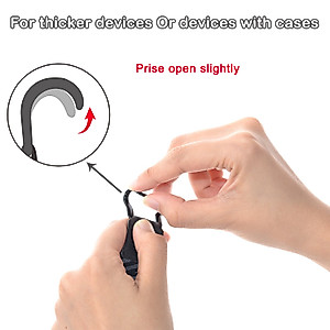 TFY Security Hand Strap Holder with Silicon for Tablets, Compatible with iPad Pro 9.7 Inch, Pro 11 Inch, iPad 9th Gen, iPad Mini 6, iPad Air 5, Samsung Galaxy Tab & Note and More -Gray (ONE Piece)