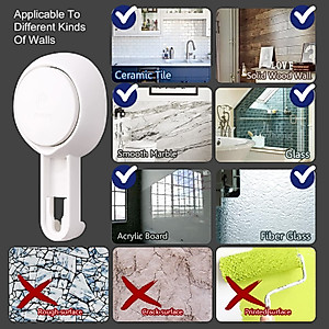 Suction Cup Paper Towel Holder Under Cabinet, Wall Mount for Kithcen Paper Roll, No Drilling Towels Bulks, Removable & Reusable Towel Rack Multi-Used Plastic Paper Towel Holder