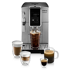 De'Longhi Dinamica Fully Automatic Coffee and Espresso Machine with Premium Adjustable Frother, Stainless Steel, ECAM35025SB