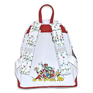 Loungefly GT Exclusive Disney Mickey & Friends Holiday Wreath Light Up Mini Backpack