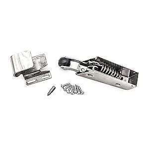 Kason 1095 Stainless Steel Closer with 1094 Adjustable Stainless Steel Wide Hook, Flush to 3/4" Offset and Hardware KIT