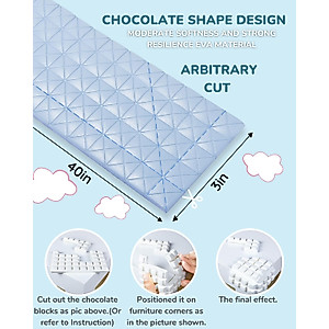 Seyõssbe Baby Proofing Corners and Edges Guards Protectors Foam 3M Pre-Taped Bumper Furniture Covers Child Safety Protector for Table, Stair, Cabinet, Desk, 6.6ft (Blue)