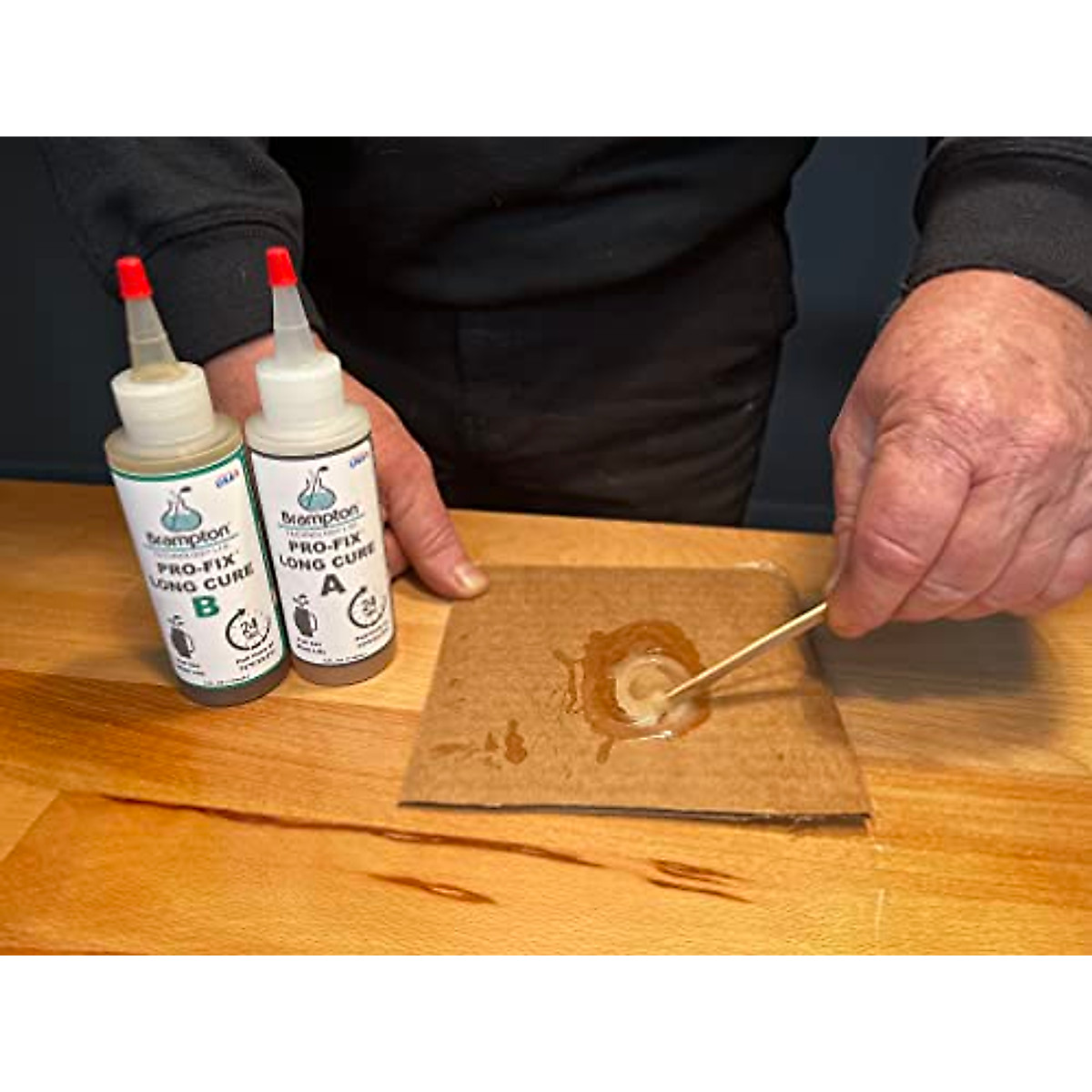 Brampton PRO-FIX Long Cure Golf Epoxy - Full Set Work Life - Extra Strength - Golf Epoxy for All Golf Shafts, Golf Heads, Drivers, Putters, and Irons - Engineered for The Golf Industry (8 oz Kit)