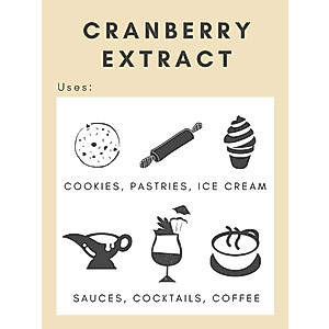 Native Vanilla - Pure Cranberry Extract - 2 Fl Oz - Pure Flavors and Extracts - Perfect for Cooking, Baking, and Dessert Crafting