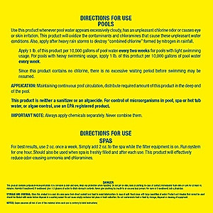 Robelle 1701-12 Oxidizing Shock and Swim Monopersulfate Non-Chlorine Pool Shock, 1-Pound, 12-Pack