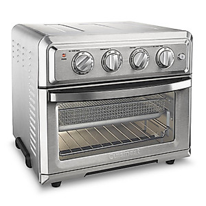Air Fryer + Convection Toaster Oven by Cuisinart, 7-1 Oven with Bake, Grill, Broil & Warm Options, Stainless Steel, TOA-60
