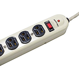 Weltron - Heavy Duty Metal Surge Protector 6 ft. (WSP-600F)