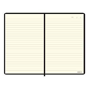 Letts Noteletts Edge Notebook, Large, Ruled, Black, 8.5 x 5.875 Inches, 192 Pages (LEN5ERBK)