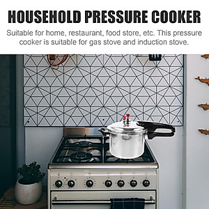 DOITOOL Aluminum Pressure Cooker 16cm/6.3inch Bottom Mini Pressure Cooker for Gas Stove Induction Cooker, Silver