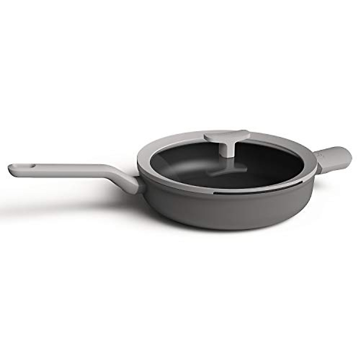 BergHOFF Leo Non-stick Cast Aluminum Sauté Pan 10.25" 3.2 qt. With Glass Lid Soft-touch Stay-cool Handle PFOA-Free Coating Induction Compatible