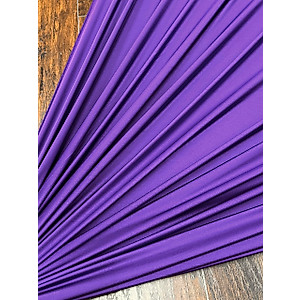 Premium Yoga Nylon Spandex Fabric - Ultra-Soft & Stretchy 4-Way Stretch Fabric by The Yard - Perfect for Activewear and Swimsuit Fabric, and More -1 Yard - 58 Inch Width (Purple)