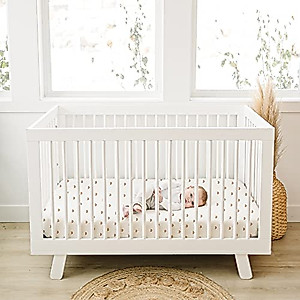 Konssy Muslin Fitted Crib Sheets 100% Cotton Baby Crib Sheets for Standard Crib Mattress (28 X 52 Inches), Soft and Breathable for Boy, Girl (Rainbow)