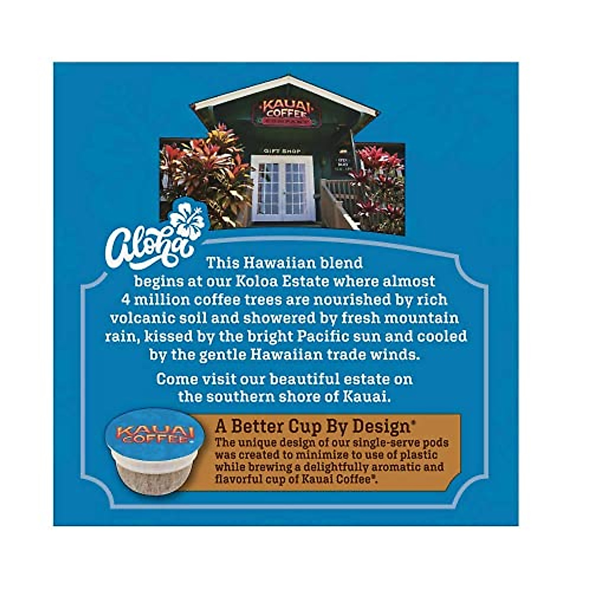 Kauai Coffee Coconut Caramel Crunch Medium Roast- Compatible with Keurig Pods K-Cup Brewers (1 Pack of 12 Single-Serve Cups)
