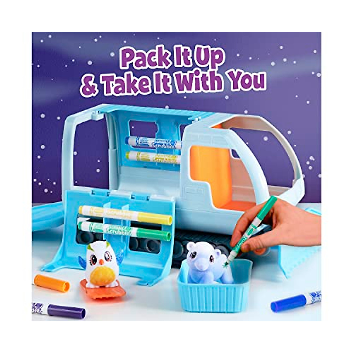 Crayola Scribble Scrubbie Pets Arctic Snow Explorer, Color & Wash Creative Toy, Gift for Kids, Age 3, 4, 5, 6