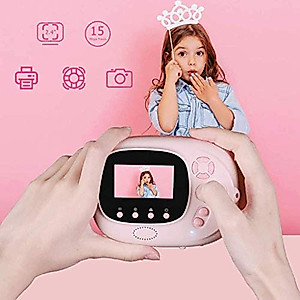LKYBOA Pink Children's Camera -Children Digital Cameras Kid Action Camera Toddler Video Recorder Child Rechargeable Camera