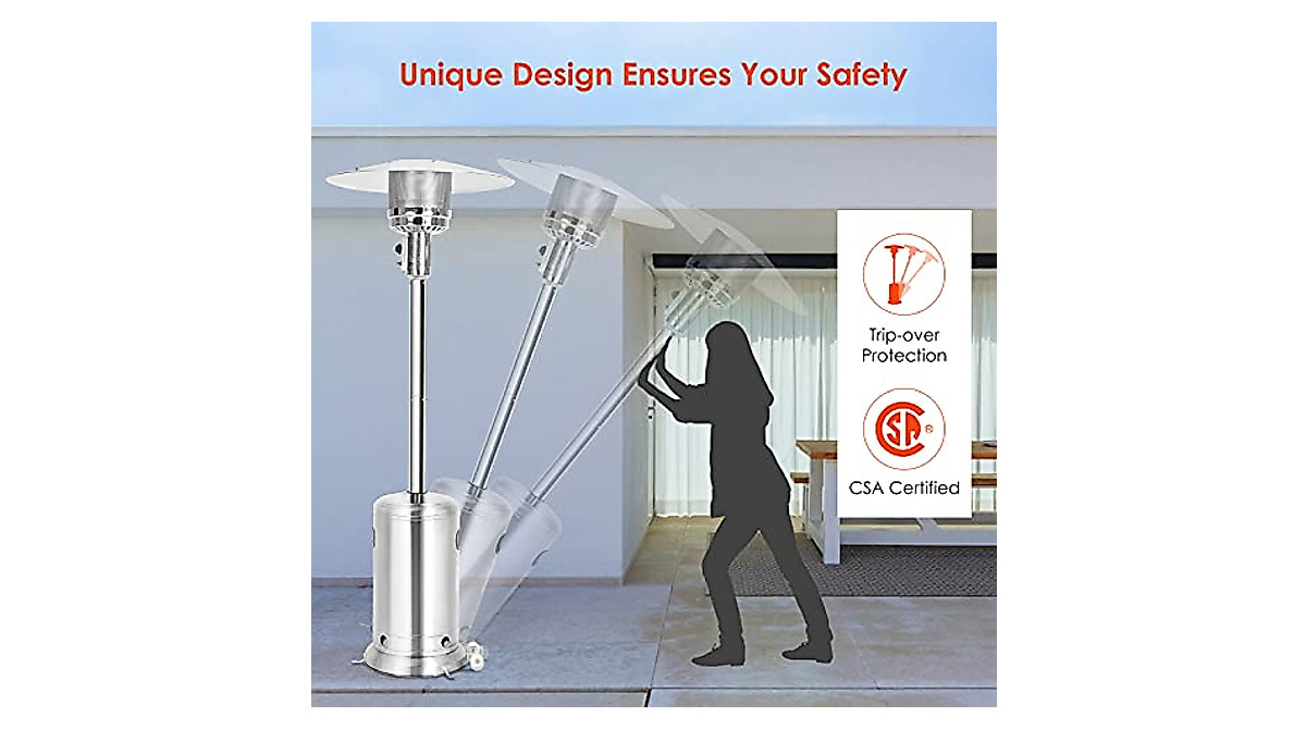 Giantex Patio Heaters for Outdoor Use, 48000 BTU Propane Outdoor ...