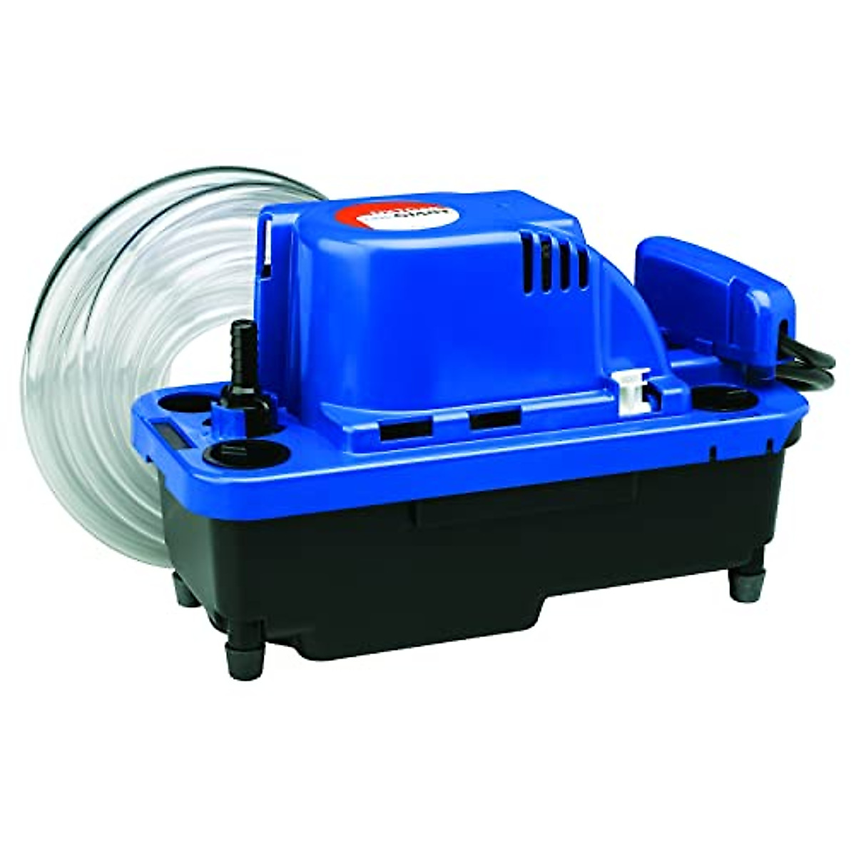 Little Giant VCMX-20ULST 115 Volt, 1/30 HP, 84 GPH Automatic Condensate Removal Pump, 6-Ft. Power Cord, Safety Switch, 20-ft. 3/8-inch Tubing, Blue, 554550