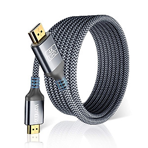 AkoaDa 4K HDMI Cable 6.6FT, 18Gbps High Speed HDMI 2.0 Braided Cable, Supports 4K 60Hz, 2K, 1080P, HDCP2.2 Compatible with Roku/Fire TV/PC/PS5/4/X-Box