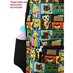 Nintendo Animal Crossing Kids 16 Inch School Backpack (One Size, Black)