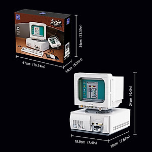 BRICKKK Computer Building Set for Adults: Construction Building Kit for Adults, Collectible Retro Computer Display Model Building Blocks, Creative Hobbies Unique Gift Idea