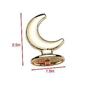AchNau 2 Pack Robe Hook Wall Mounted Coat Hooks Moon Shape for Hanging Coats Bags Hats Towels
