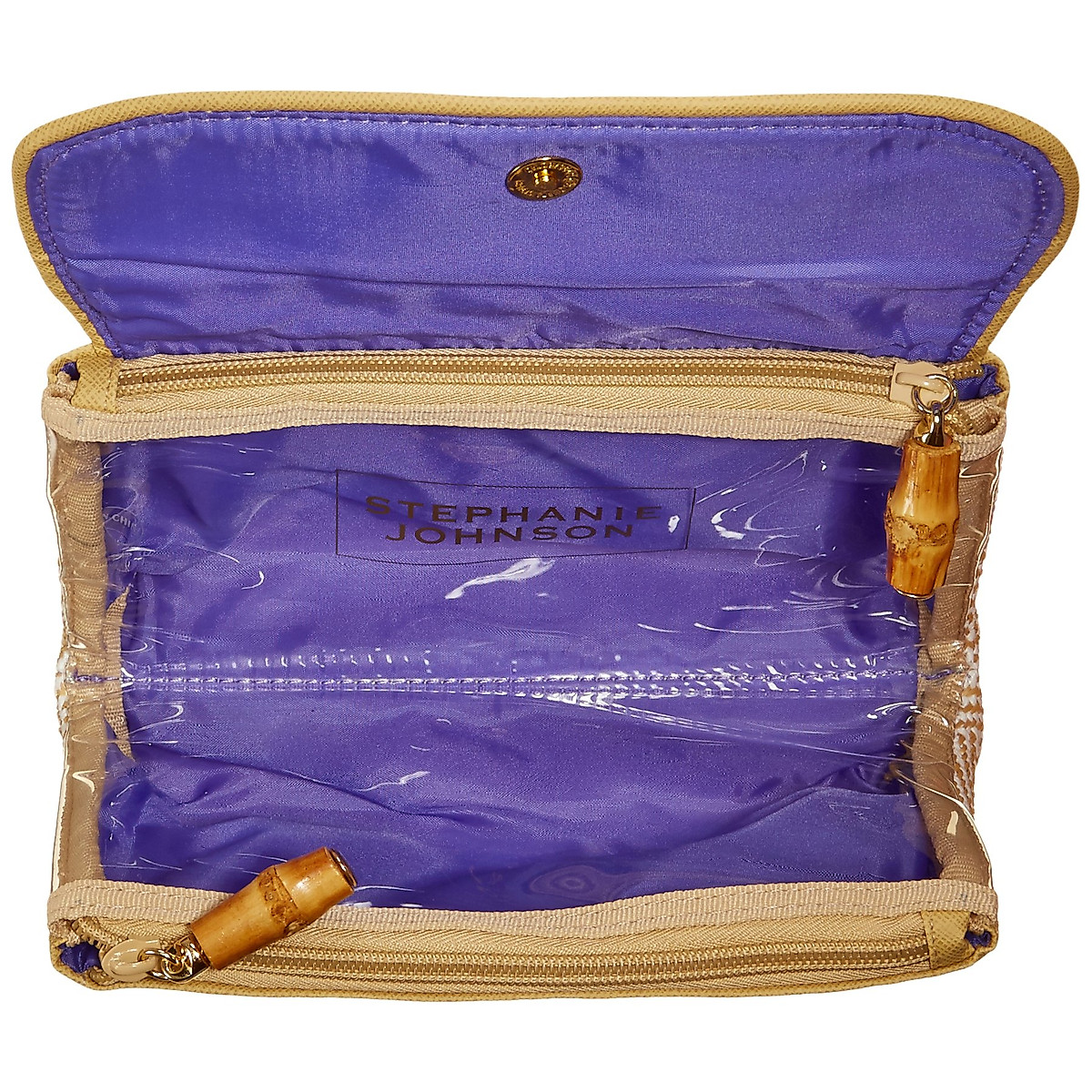 Stephanie Johnson Katie Folding Cosmetic Bag, Hamptons White