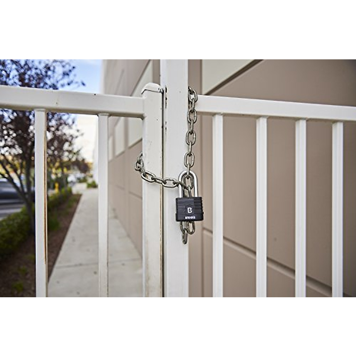 BRINKS - 50mm Commercial Laminated Steel Weather Resistant Padlock with 2” Shackle - TPE Wrapped and Hardened Boron Steel Shackle, Black