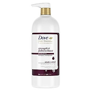 Dove Hair Therapy Shampoo Strengthening Treatment for Thin, Fine Hair Strength and Fullness Boost Sulfate Free Shampoo for 2X Visibly Fuller, Thicker Hair 33.8 oz
