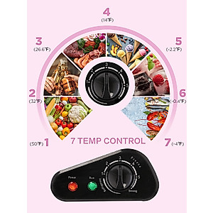 KRIB BLING 3.5 cu.ft Adjustable Thermostat Chest Freezer with Removable Storage Basket for House Kitchen Garage Basement Black