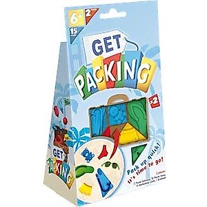Get Packing 2 Player Puzzle Game - Travel-Sized Brain Teaser for On-The-Go Fun, Quick and Engaging Game for Kids & Adults, Ages 6+, 2 Players, 15 Minute Playtime, Made by Zygomatic