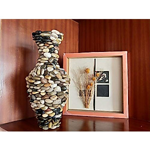 OUPENG Pebbles Polished Gravel, Natural Polished Mixed Color Stones, Small Decorative River Rock Stones 5 Pounds (80-Oz)