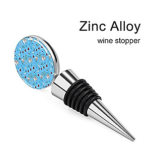 Angels and Hearts Wine Bottle Stoppers Reusable Plug Wine Saver Corks for Beverage Holiday Party Kitchen Decorative