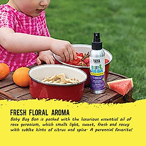 YAYA ORGANICS Baby Bug BAN – All-Natural, Proven Effective Repellent for Babies, Kids and Sensitive Skin (4 Ounce Spray, 2-Pack)